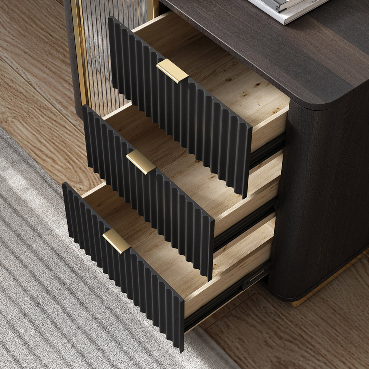 Blue Elephant Home Office Desk-Cabinet | Wayfair.co.uk